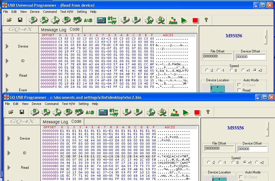 MCUmall EPROM BIOS Chip Burner Forum - L56R programming problems